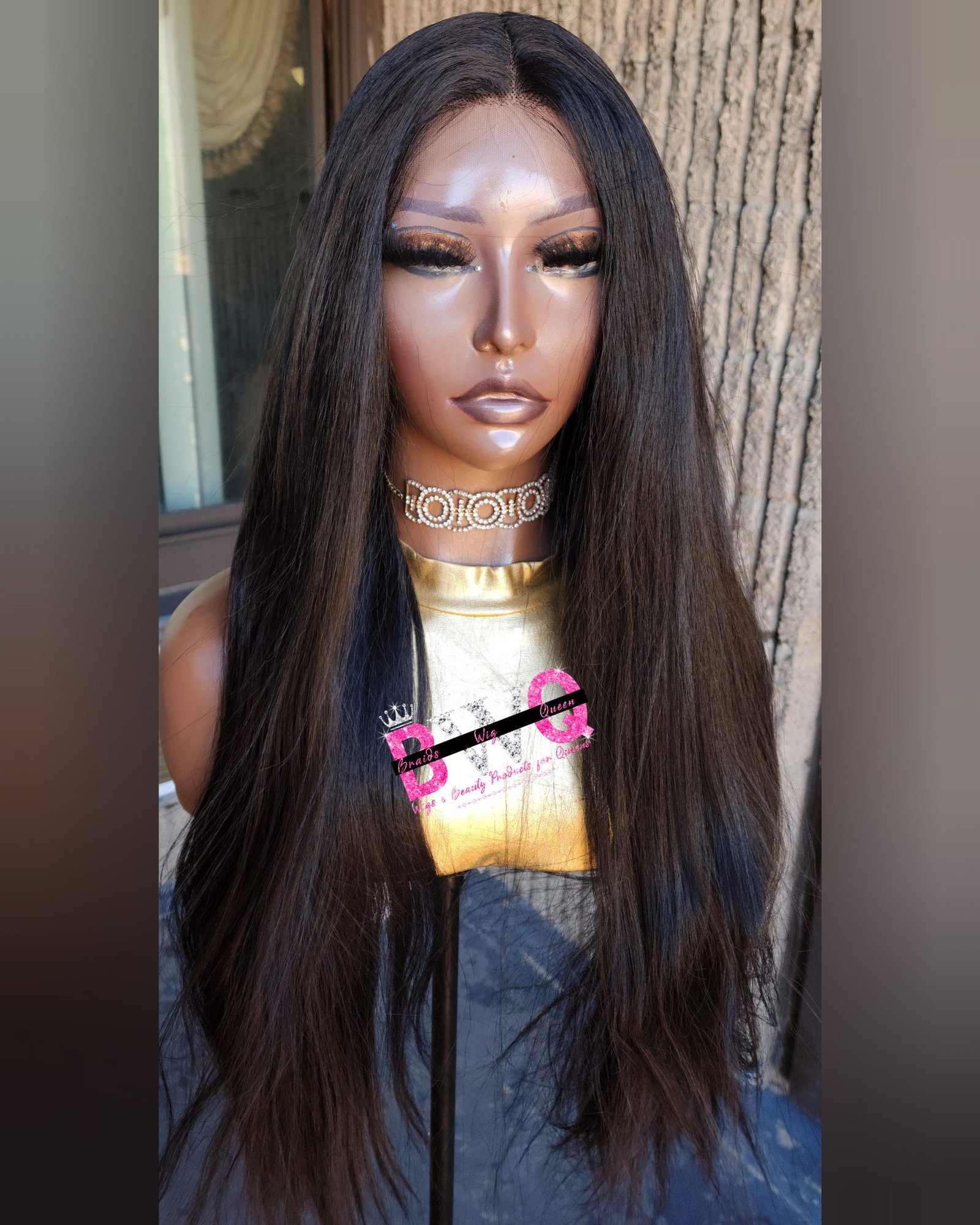 Natural Straight Bio-Protein Fibre Wig (T-Frontal) – Braids Wig Queen