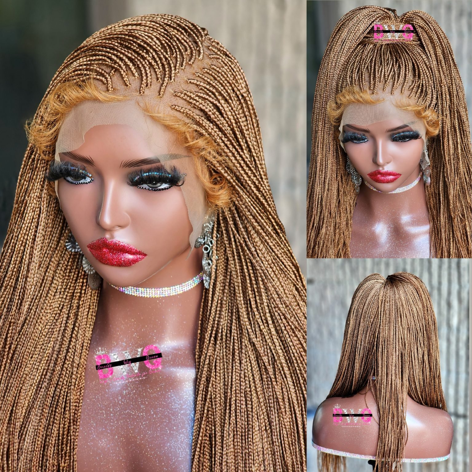 13×6 Dessy Micro Braid -Honey Blonde – Braids Wig Queen